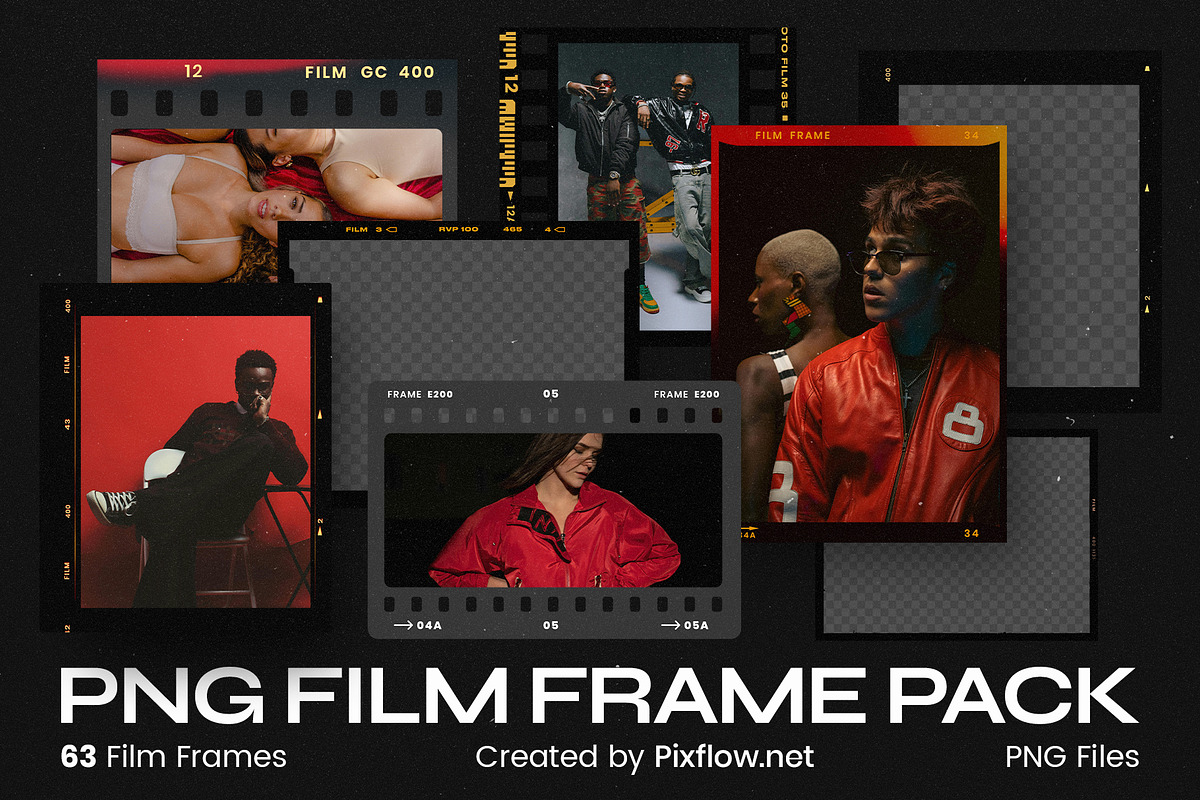 PNG Film Frame Pack, an Object Graphic by Pixflow