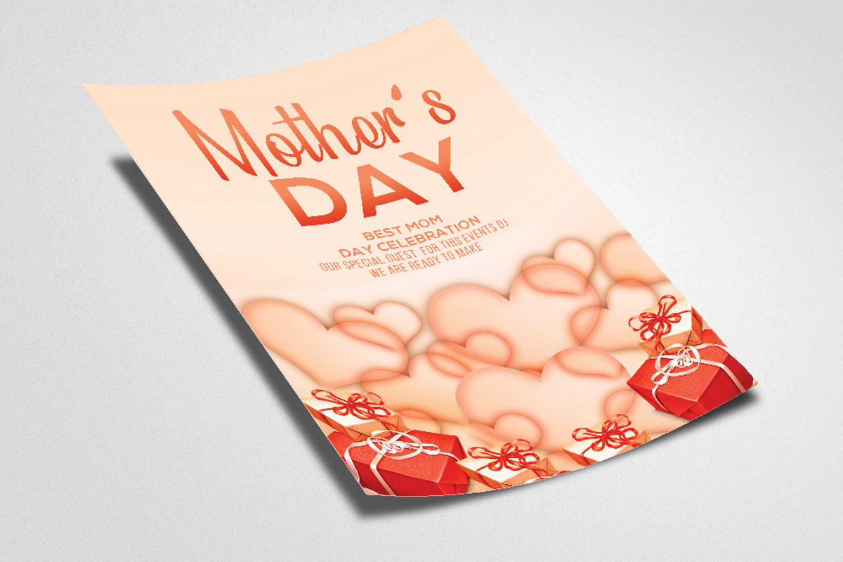 Mother's Day Peach Color Flyer, a Flyer Template by Psd Templates ...