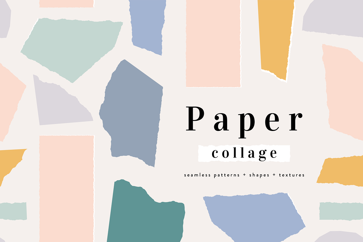 Paper Collage | Patterns + Extras, a Pattern Graphic by Studio Fevrier