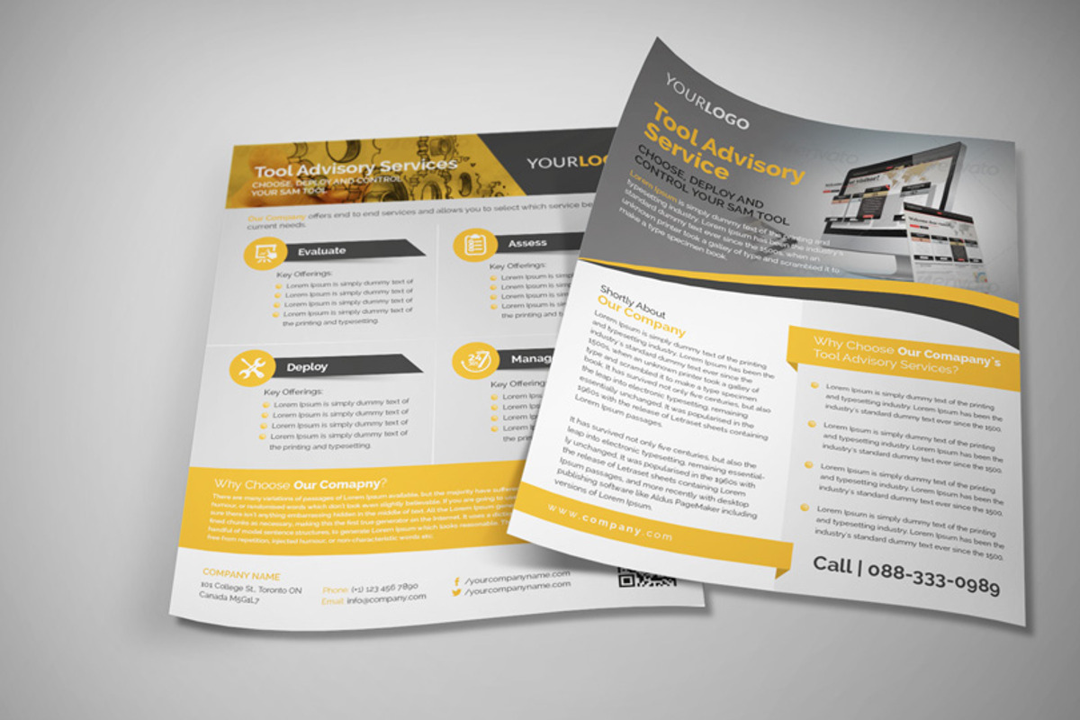 IT and Software Flyers, a Flyer Template by RQ Designs | Creative Market