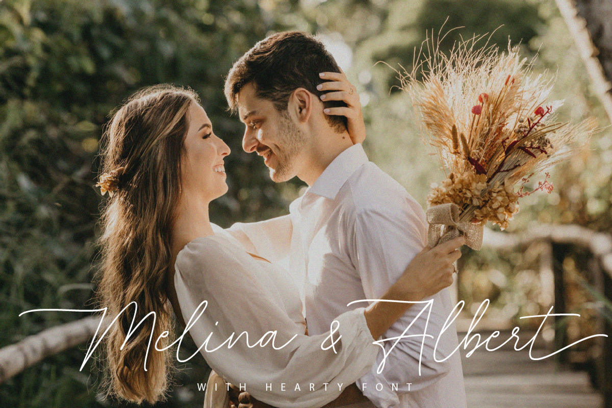 With Hearty - Heart Script Font | Creative Market