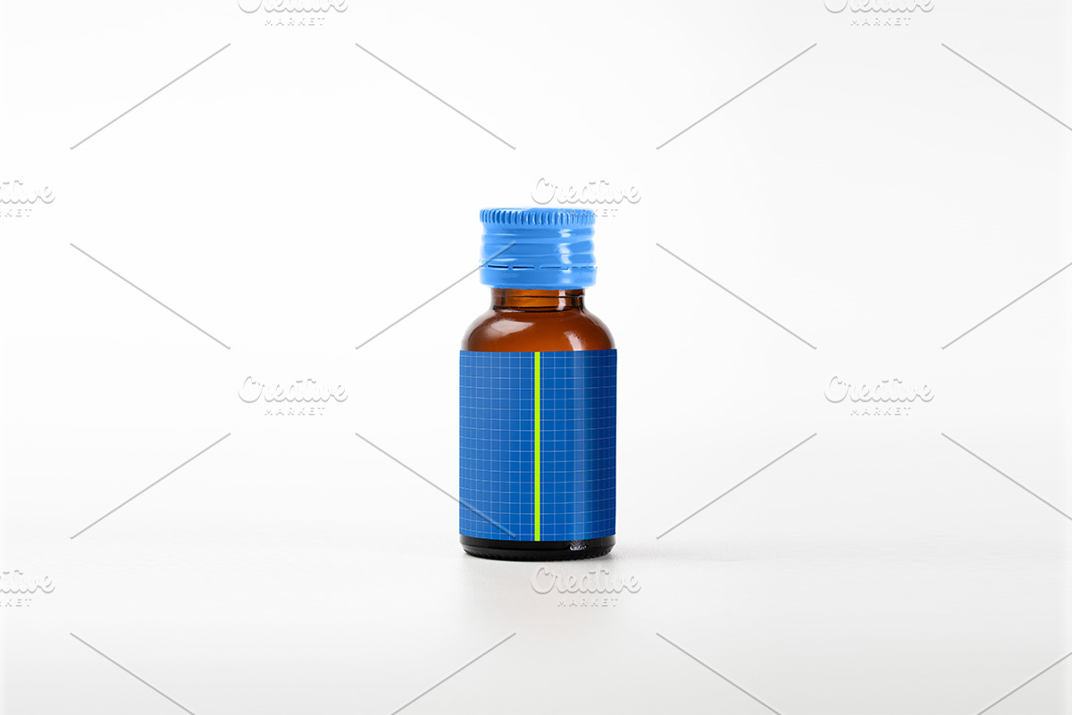 Plastic Bottle with Screw Cap Mockup