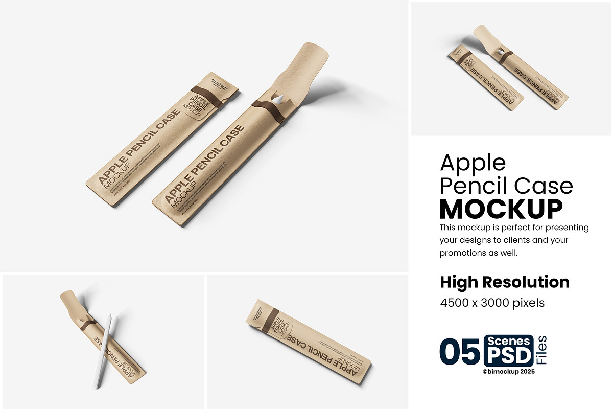 Apple Pencil Case Mockup, a Product Mockup by bimockup