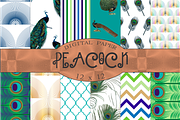 Peacock digital papers | Graphic Patterns ~ Creative Market