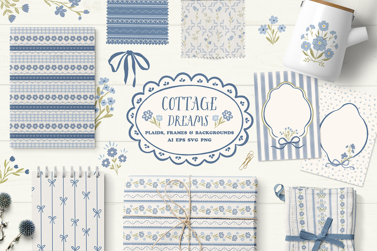 Cottagecore Bundle 6 in 1, a Graphic by Cozy pattern shop
