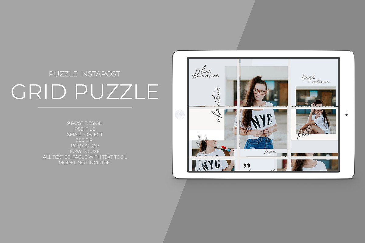 Instagram puzzle, a Social Media Template by Azruca