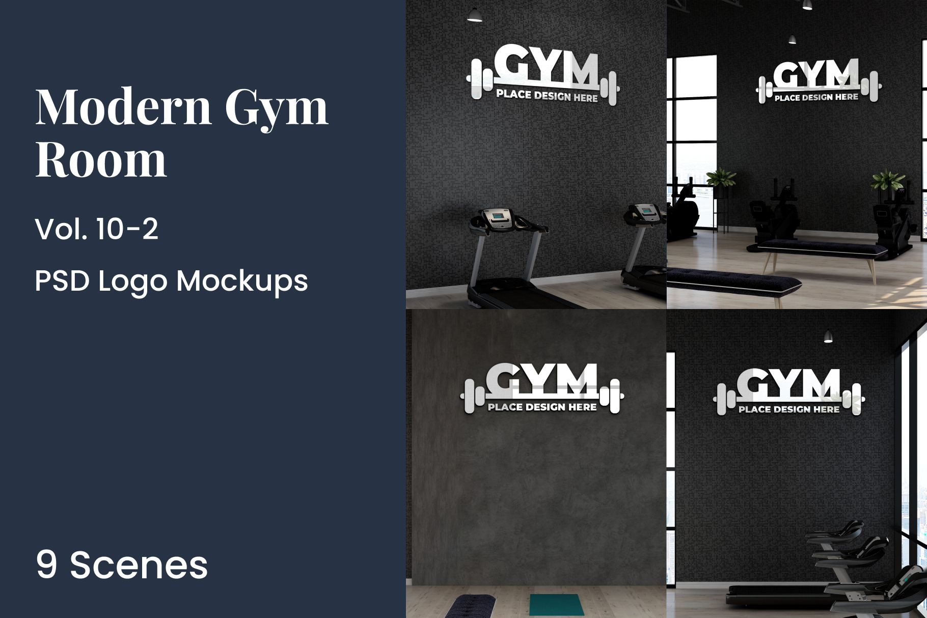 Modern Fitness Logo Mockup | Creative Market