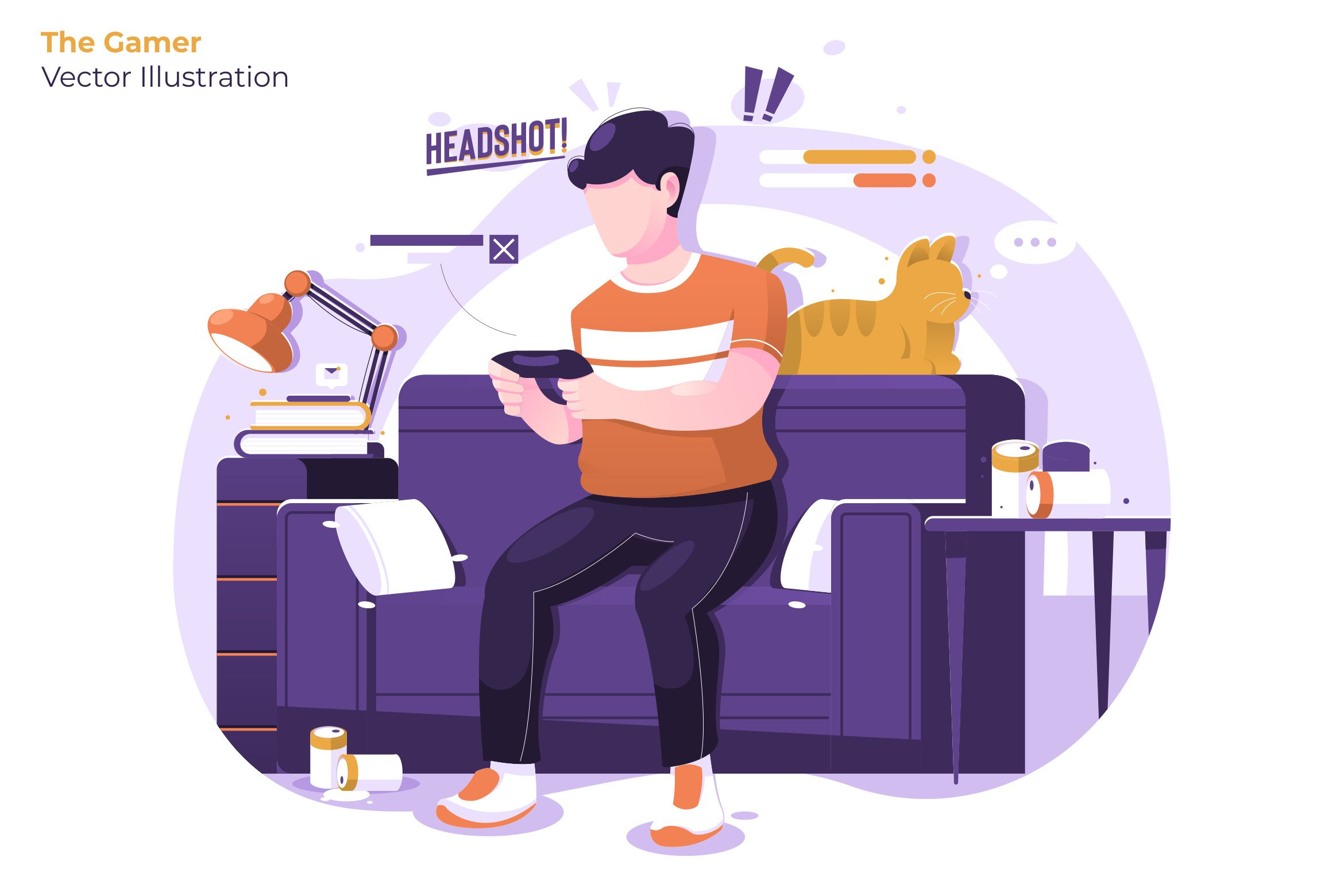 The Gamer - Vector Illustration, an Animal Illustration by AQR Studio