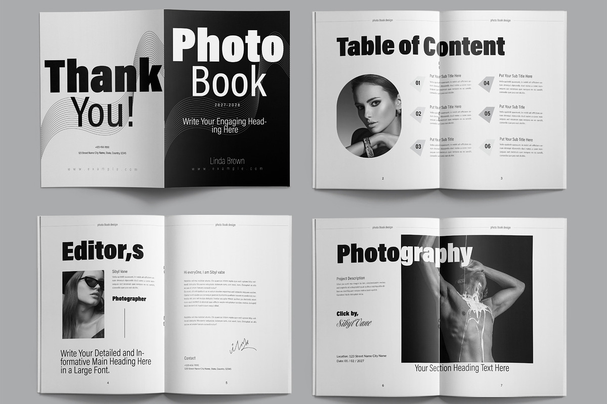 Photo Book Design Layout