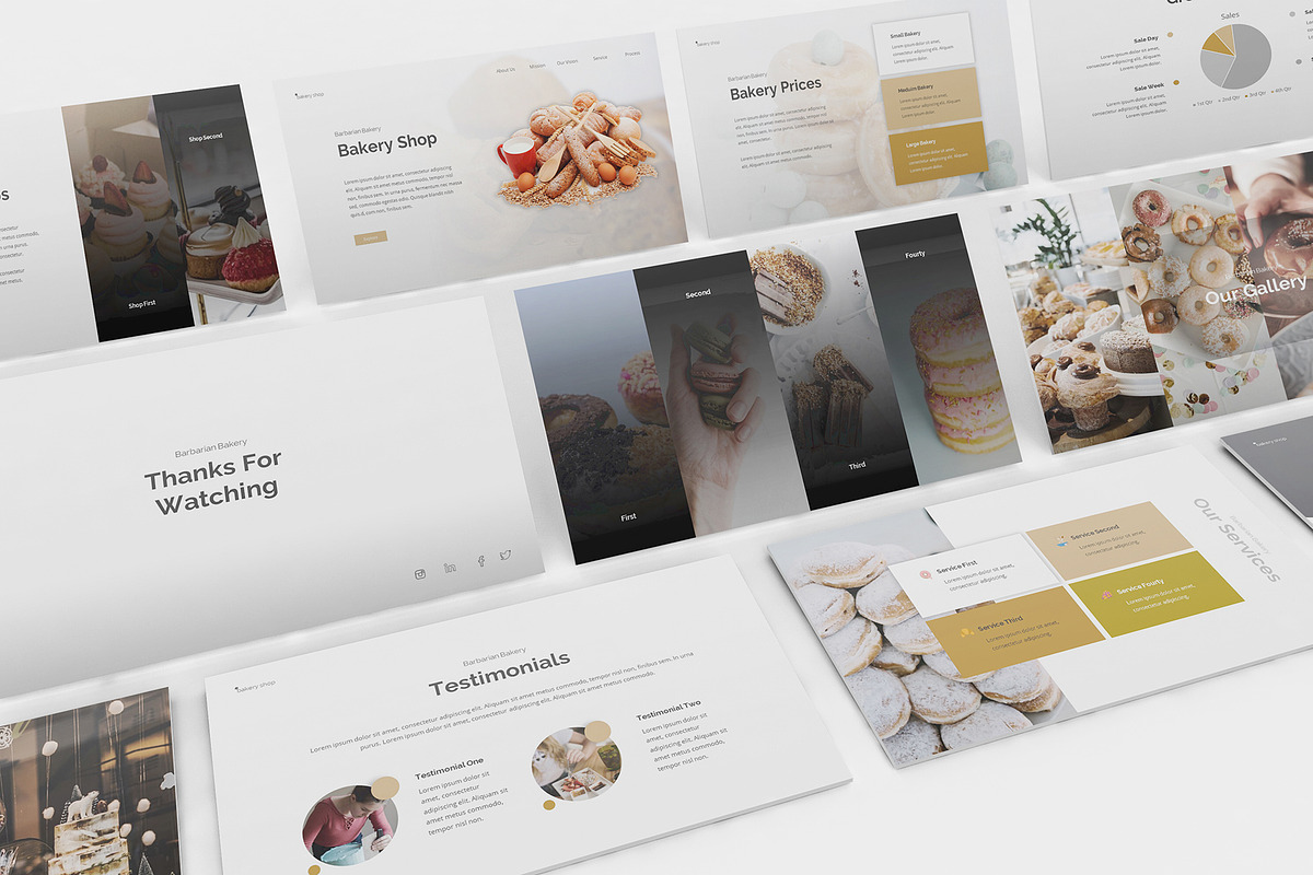 Bakery Powerpoint Template, a Presentation Template by Formatika Studio