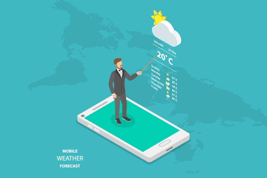 Weather forecast online, a Technology Illustration by AndriiStore