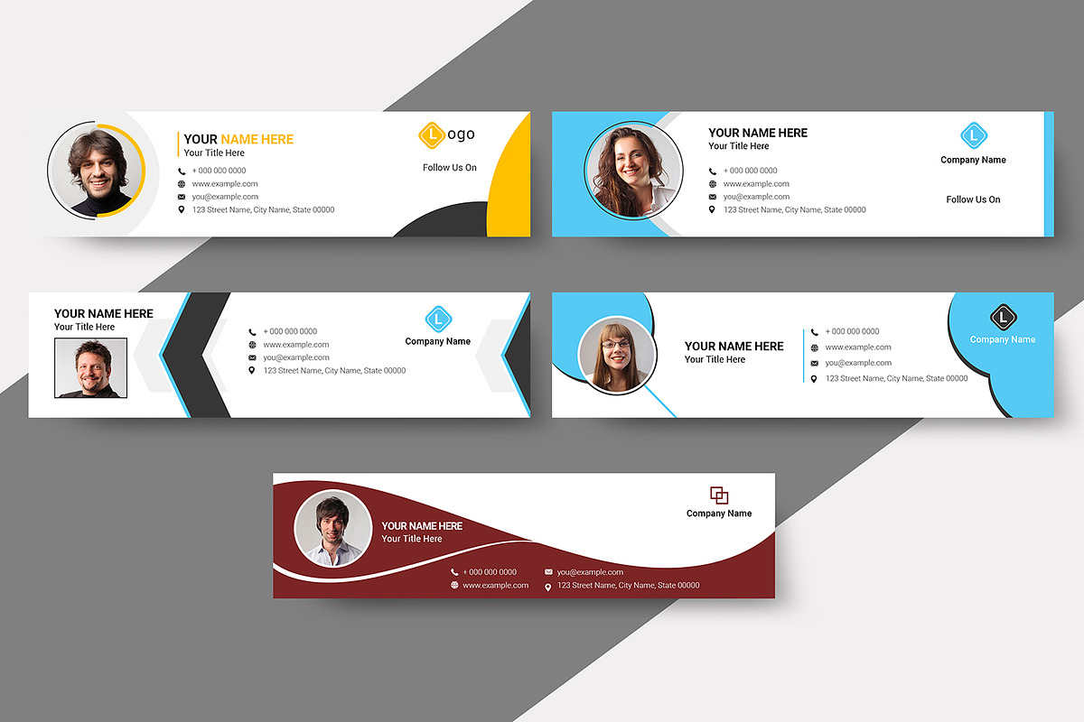 Email Signature Template Bundle, an Email Template by Template Shop