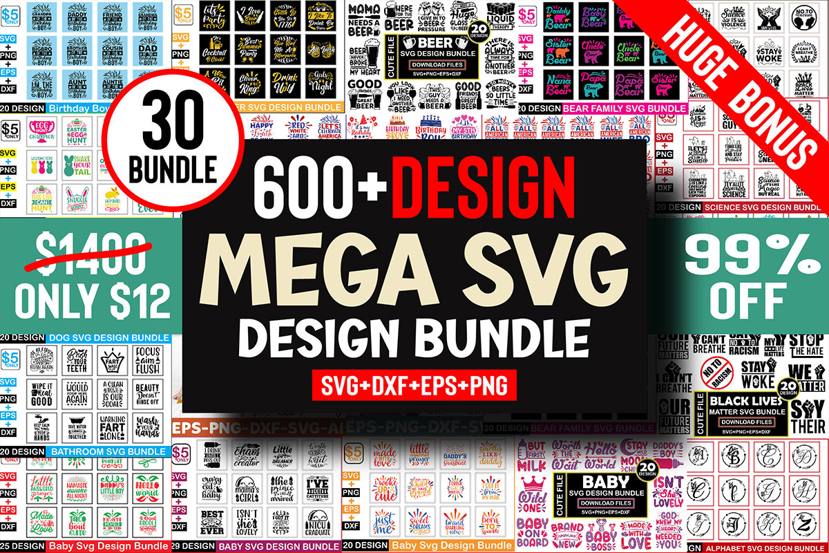 The Mega SVG Bundle, an Illustration by Libby Wishes | Creative Market