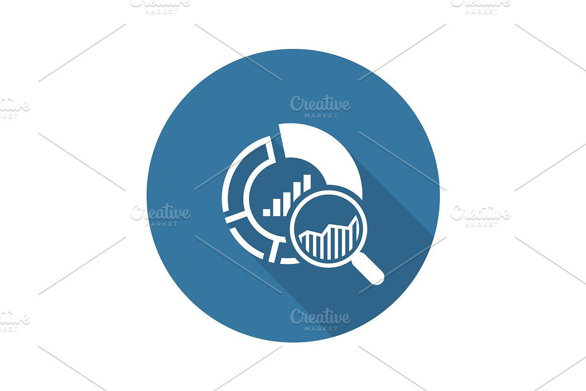 Small Data Icon. Flat Design., a Finance Illustration by PictureInStock