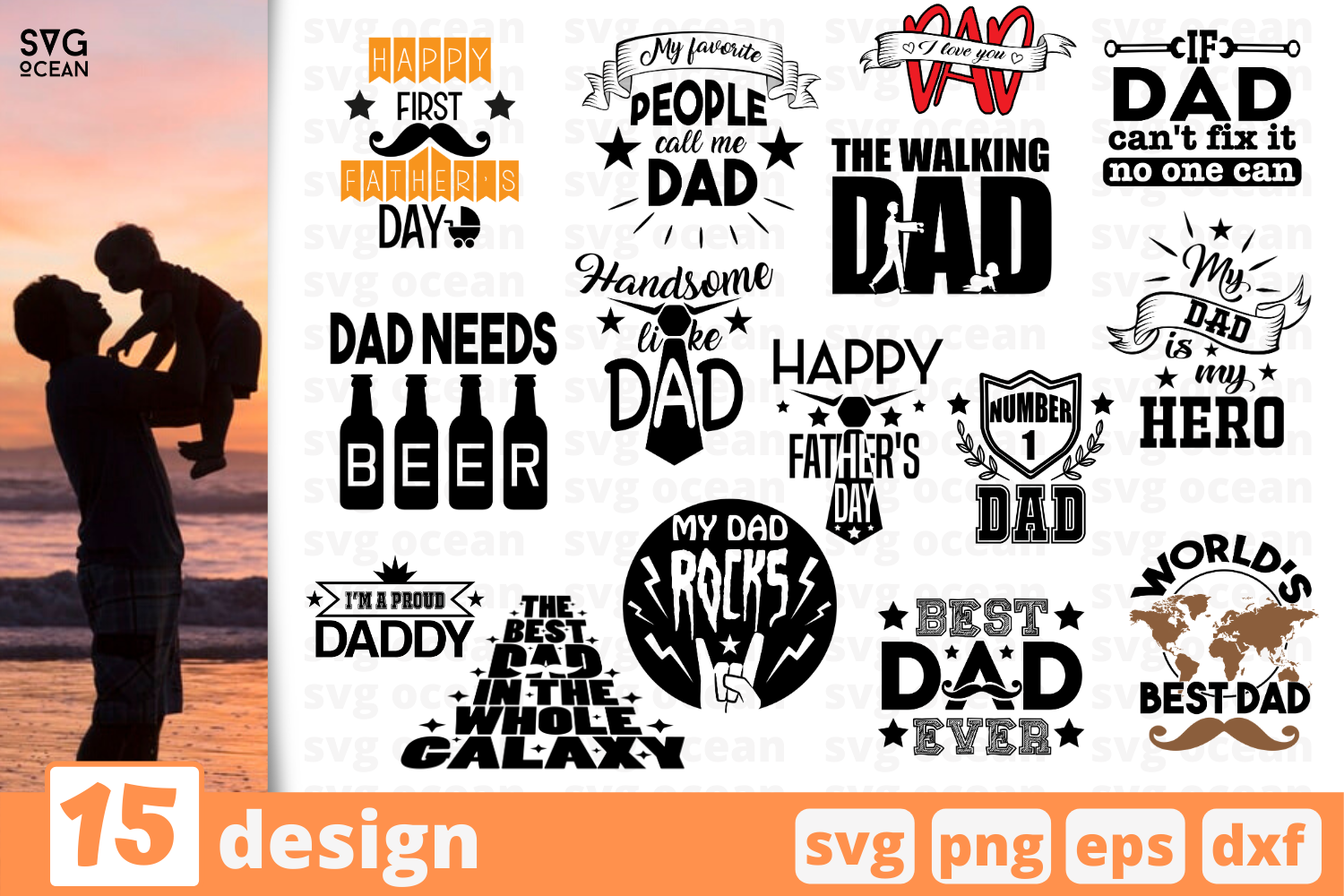 Fathers Day SVG Bundle, an Illustration by svgocean