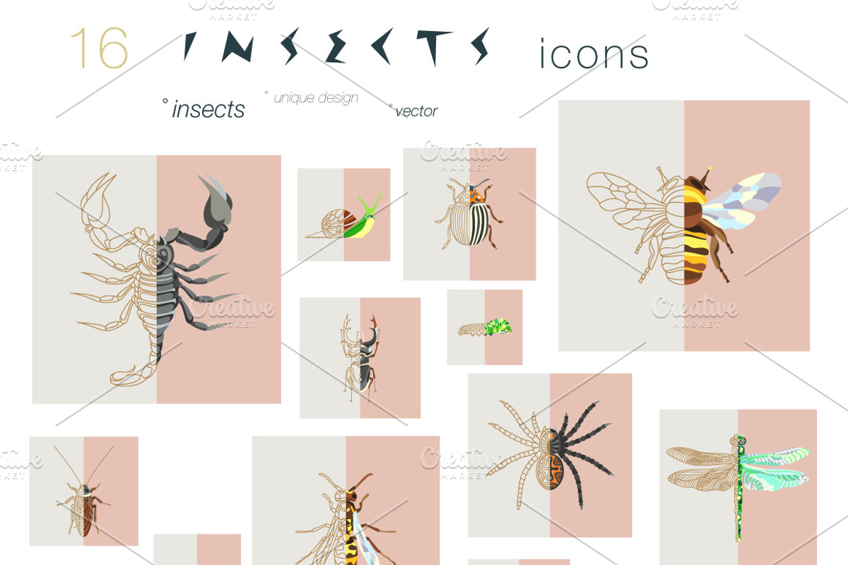 Insect icons, an Icon by karnofff