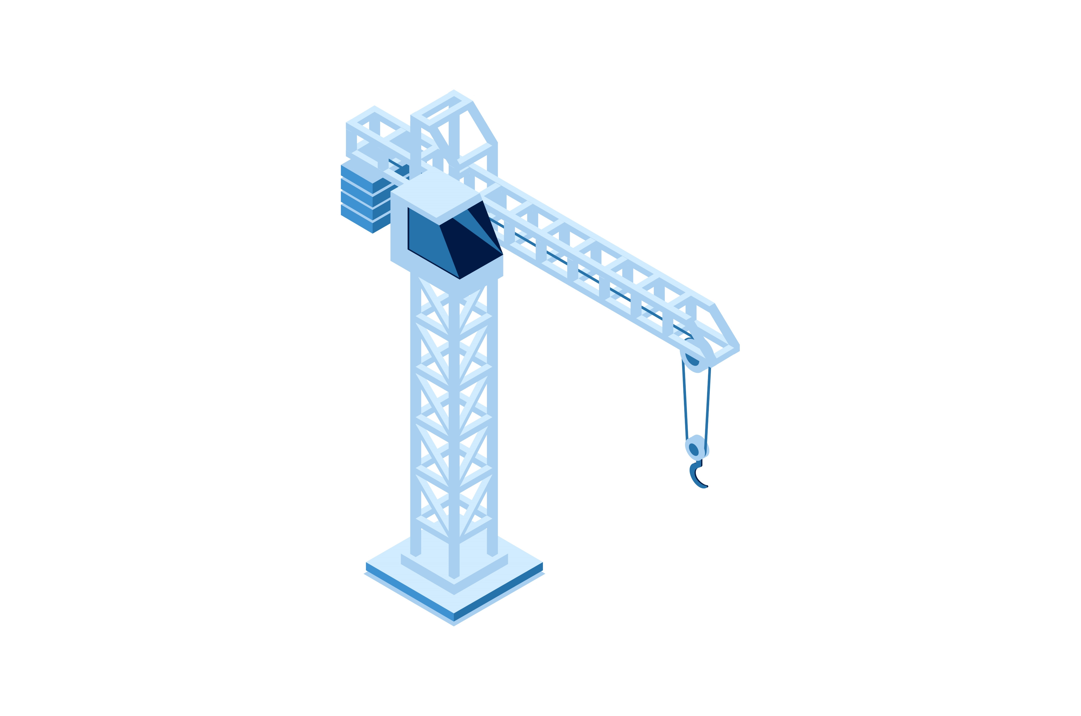 Construction crane isometric icon, an Object Illustration by art PVP ...