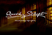 Quick Script Typeface, a Script Font by alphadesign