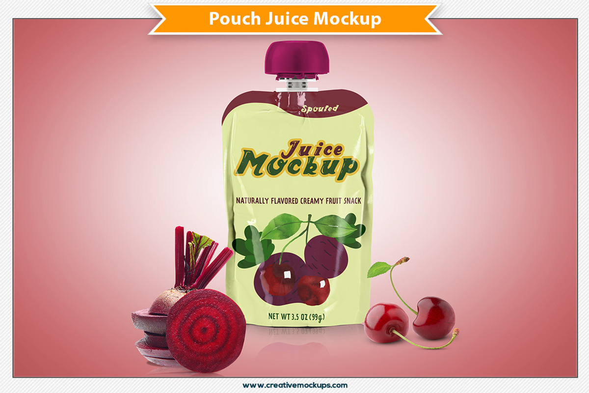 Pouch Juice Mockup, a Cups & Container Mockup by Plus Media | Creative ...