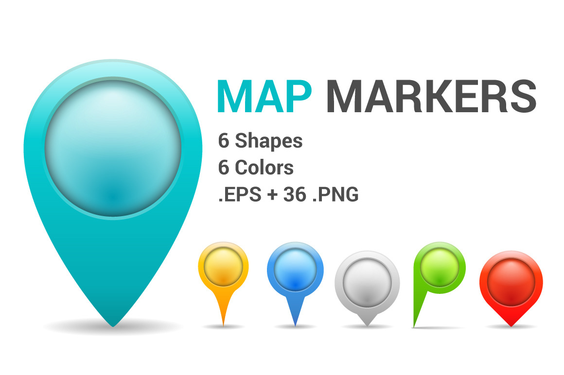 Map Markers, a Graphic by PixMarket