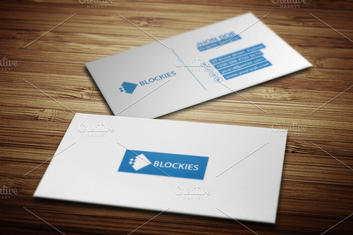 Rounded + Rectangle Business Card, a Business Card Template by Pentaclay
