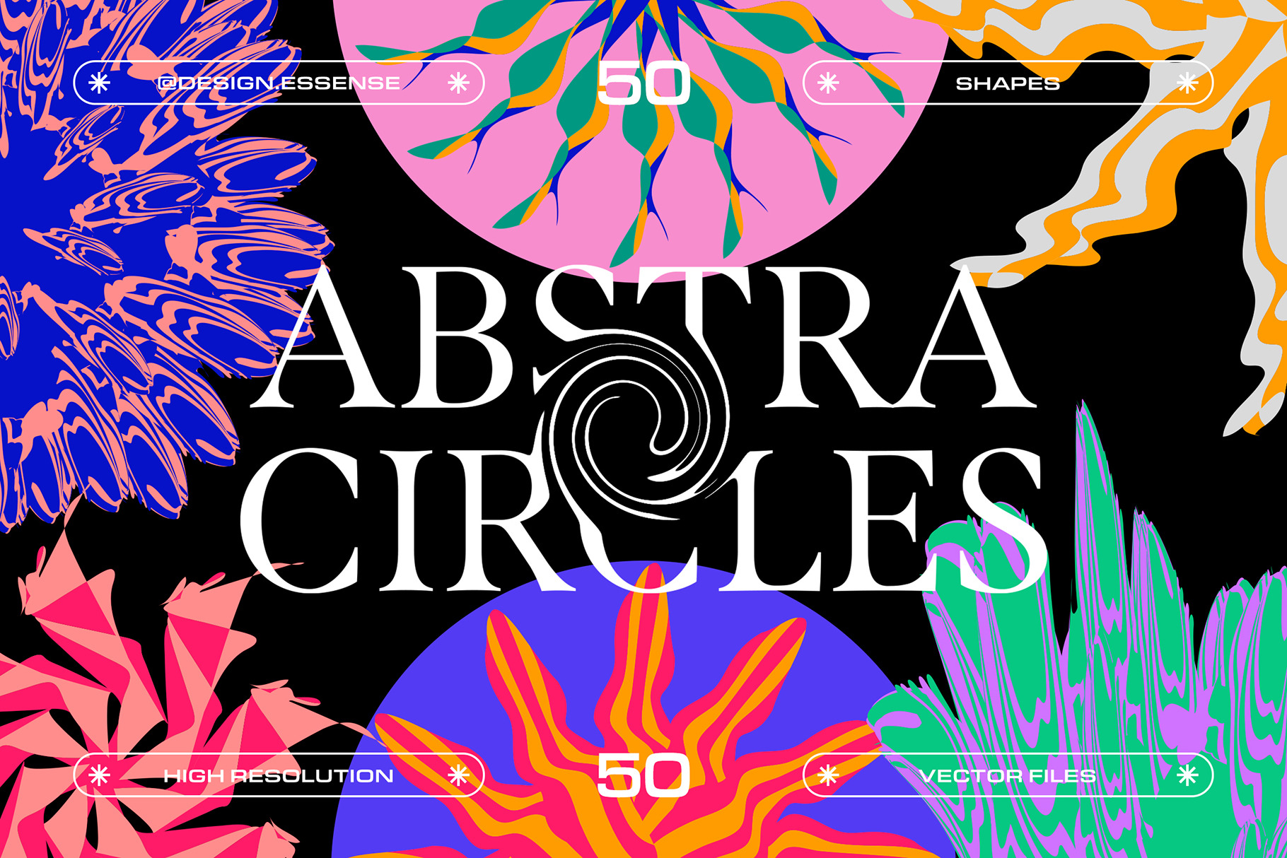50 Distorted Abstract illustrations, an Object Graphic by assetpro ...