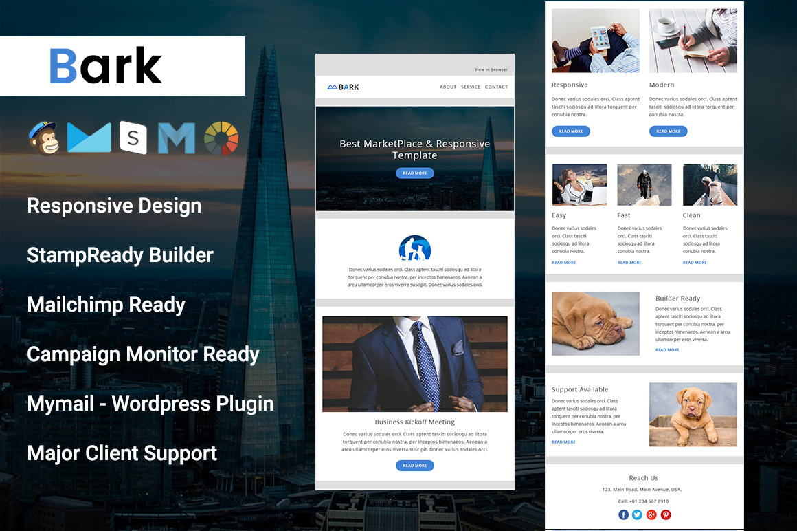 Bark - Responsive Email Template, an Email Template by Pennyblack Templates