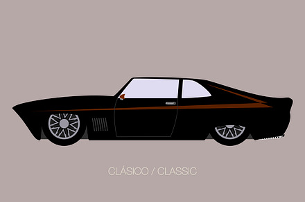 custom muscle car, side view | Transportation Illustrations ~ Creative ...