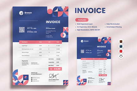 Invoice Template Design | Creative Market