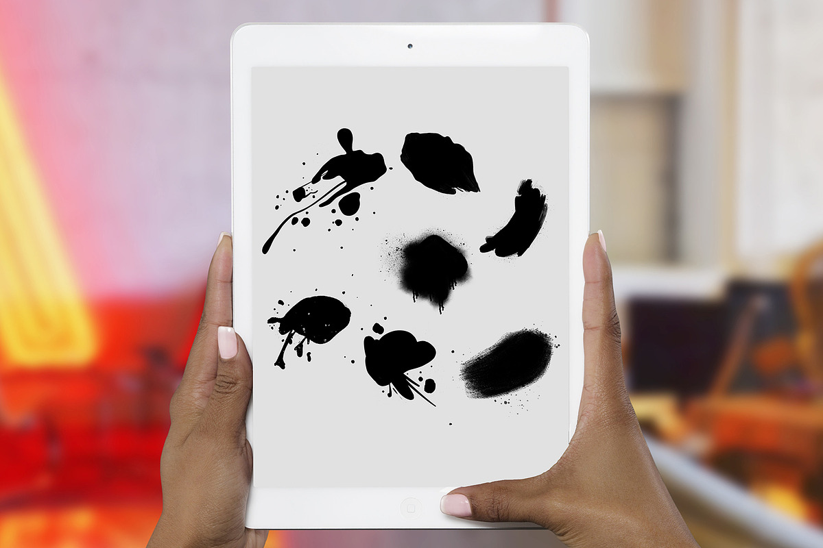 7x Paint Splatter Procreate Brushes, a Brush Add-On by TessShearer
