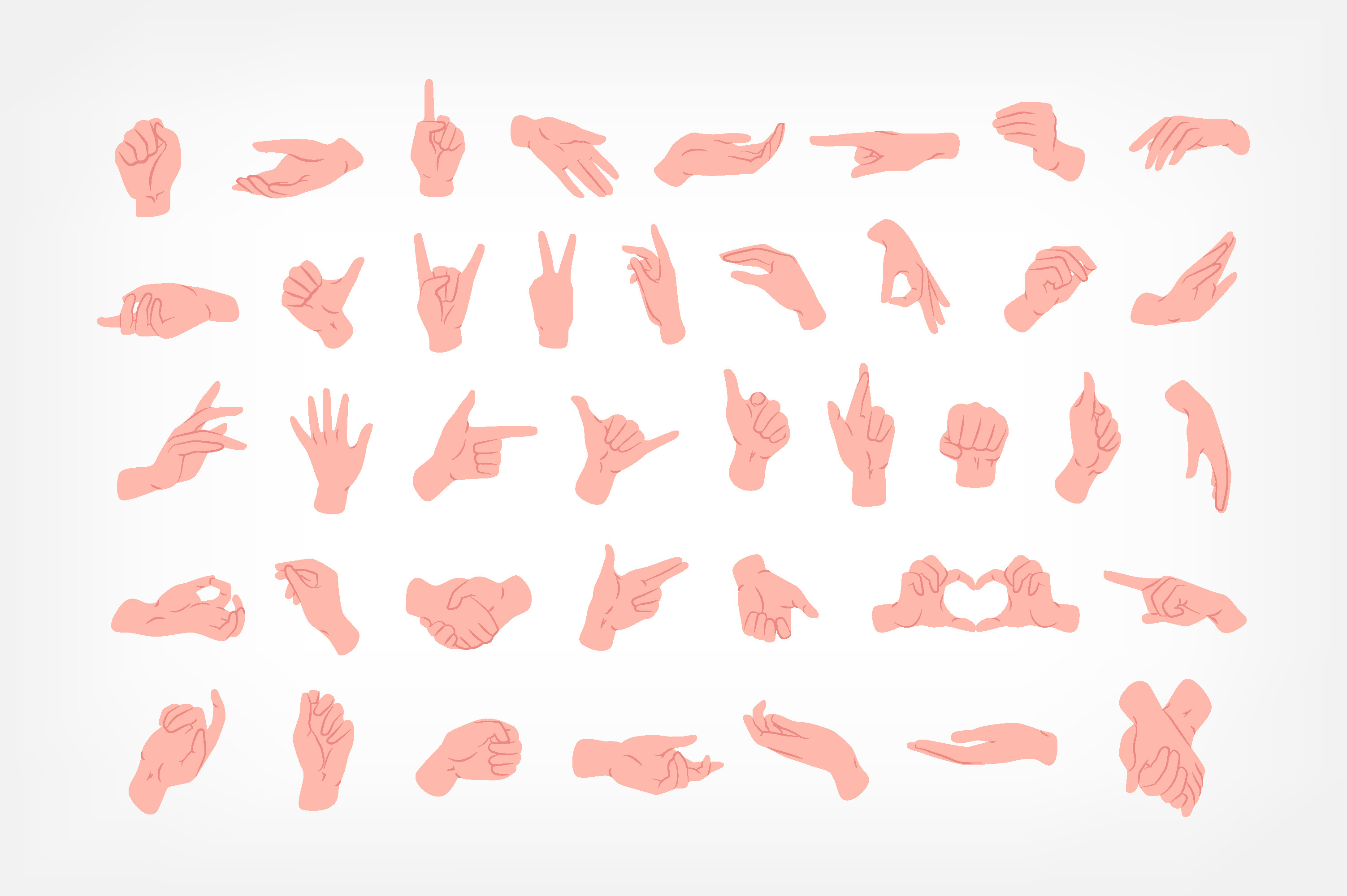 Different hand gestures, an Illustration by Good Studio