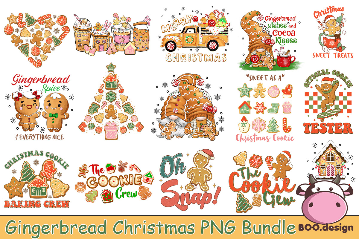 Christmas Gingerbreas Design Bundle, an Object Graphic by Boodesign