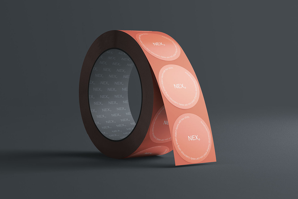 Stickers Roll Mockup, an Advertising Mockup by Graphic Pear