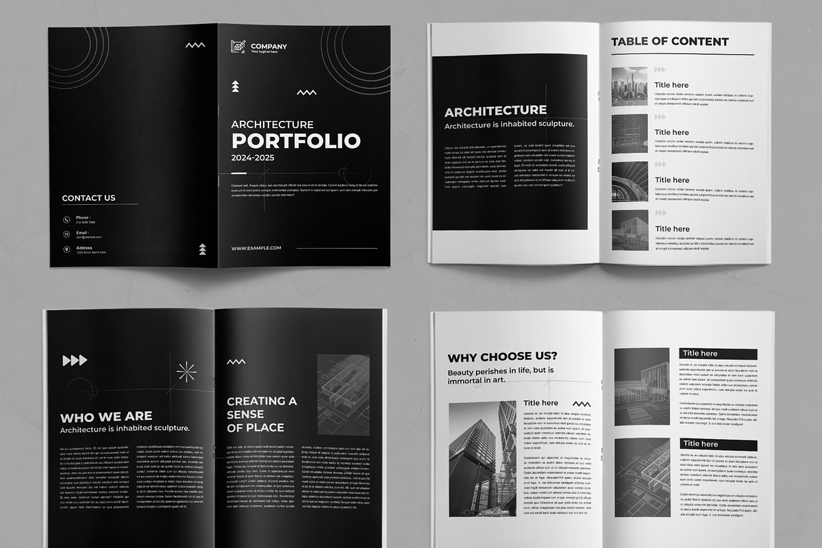 Architecture Portfolio Layout Design