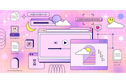 Retro browser computer window in 90s | Textures ~ Creative Market