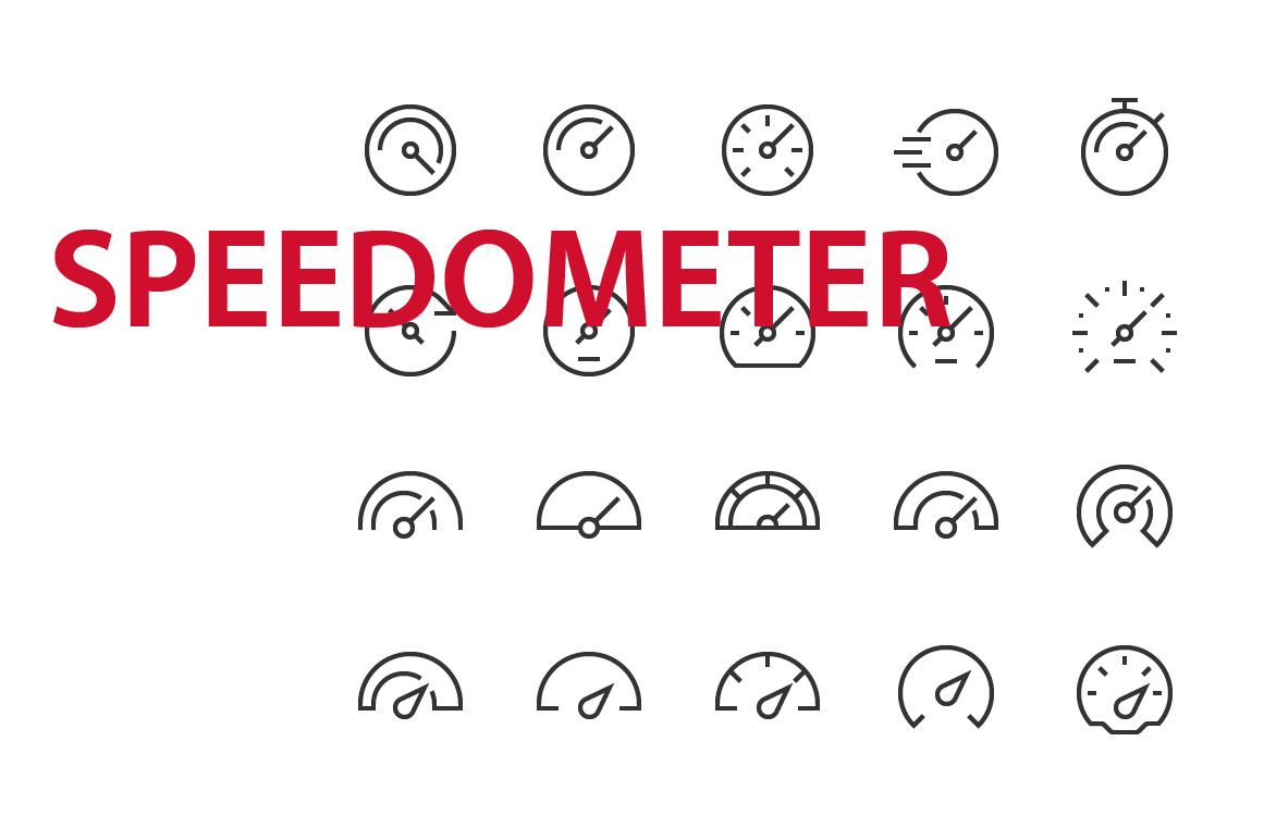 20 Speedometer UI icons | Outline Icons ~ Creative Market