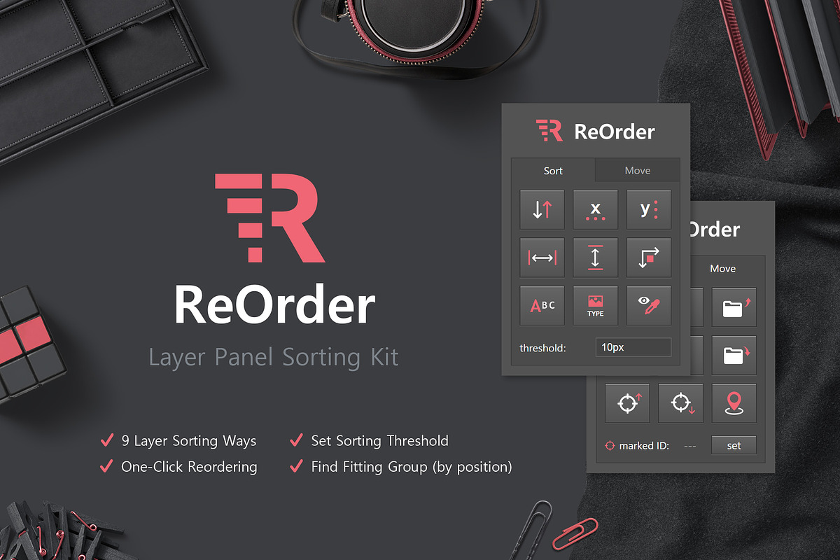 ReOrder - Layer Panel Sorting Kit, a Plug-in Add-On by h3design