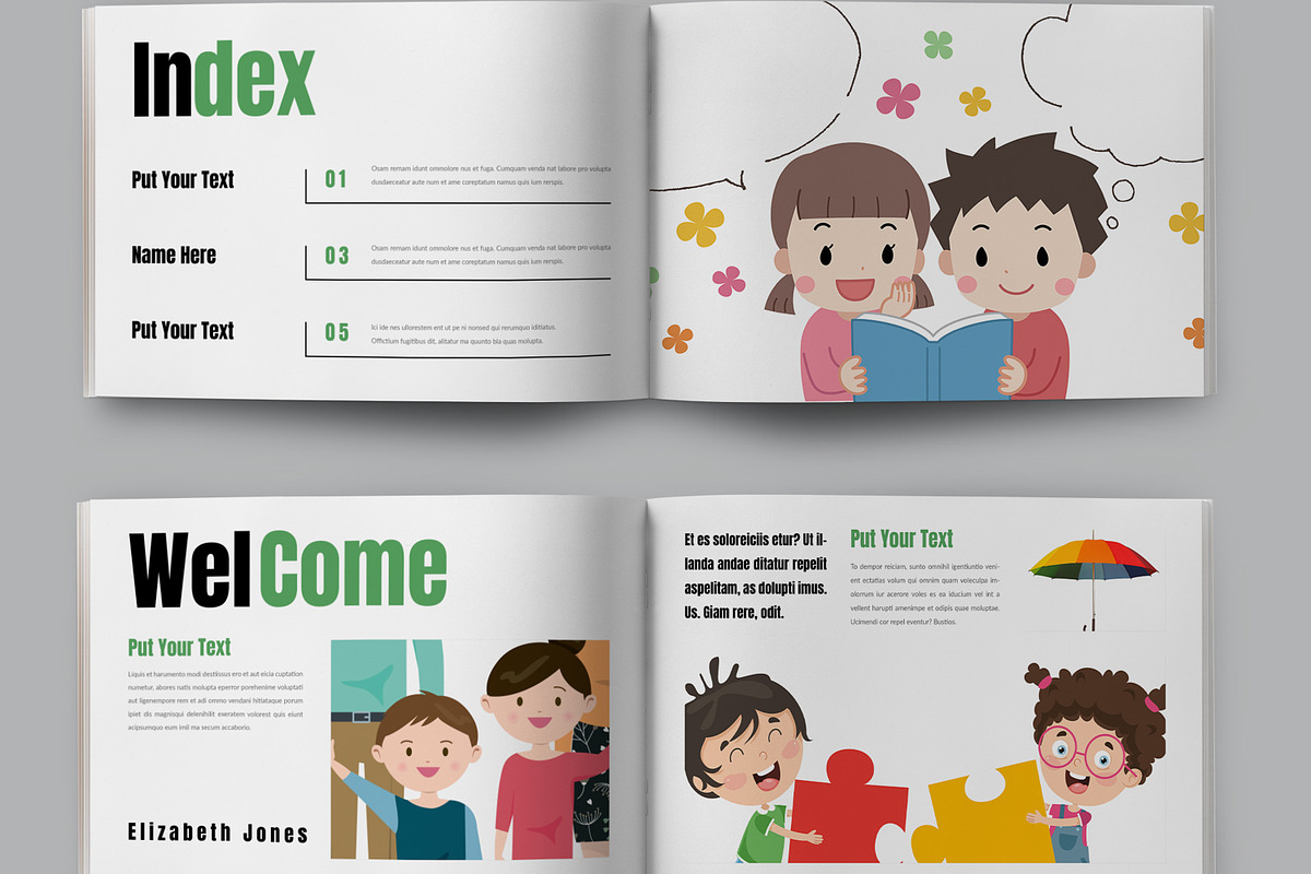 School Photo Book Layout