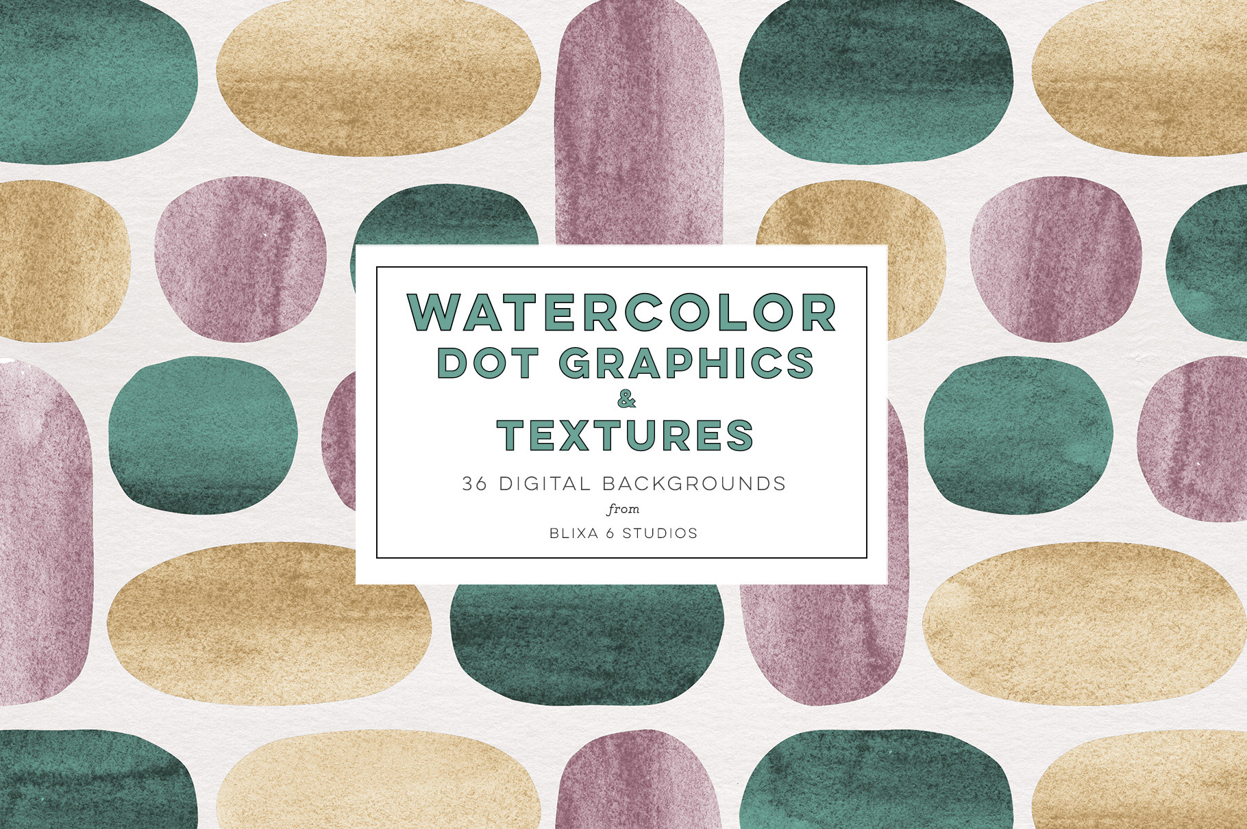 36 Watercolor Dot Patterns, a Pattern Graphic by Blixa 6 Studios
