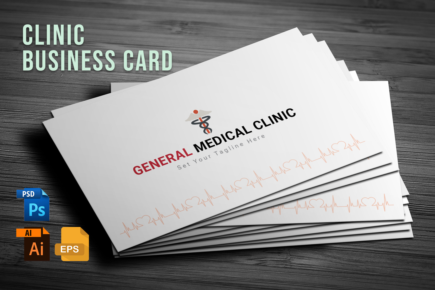 Clinic Business Card, a Business Card Template by graphicsunday