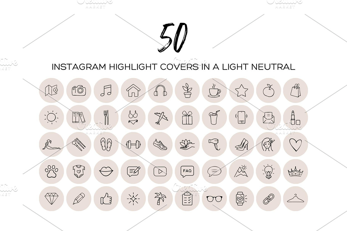 150 Neutral Highlight Covers, an Icon by Eike Creative