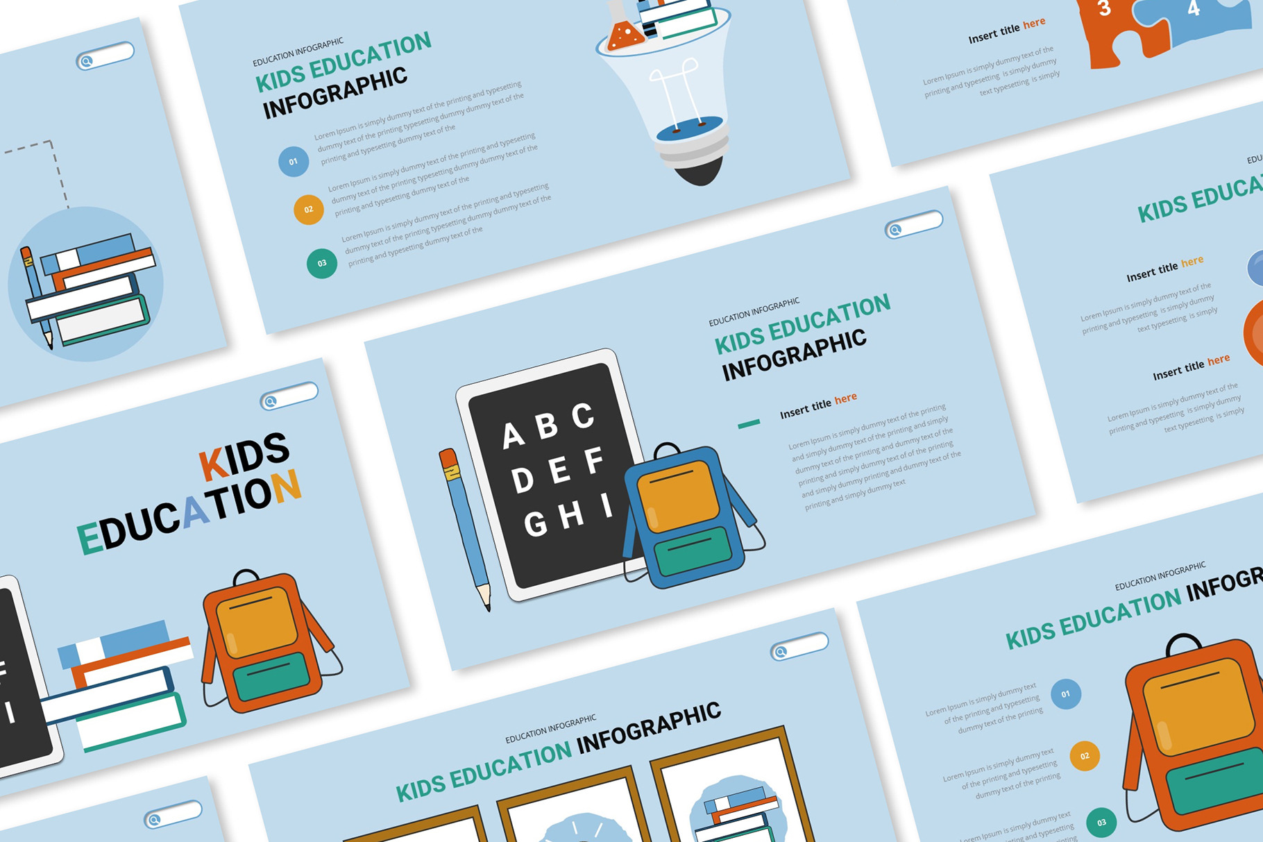 Kids Education Infographic Presentation Google Slides Template ...