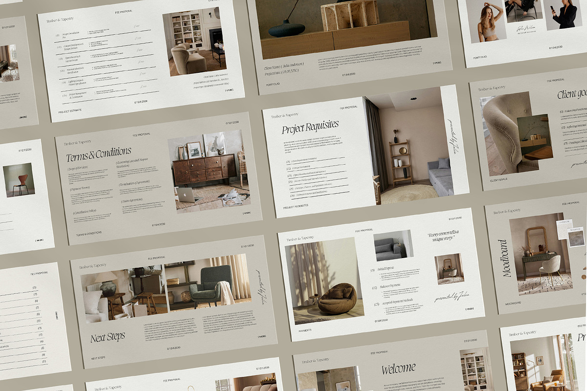 Interior Design Fee Proposal Canva, a Presentation Template by Amaré ...