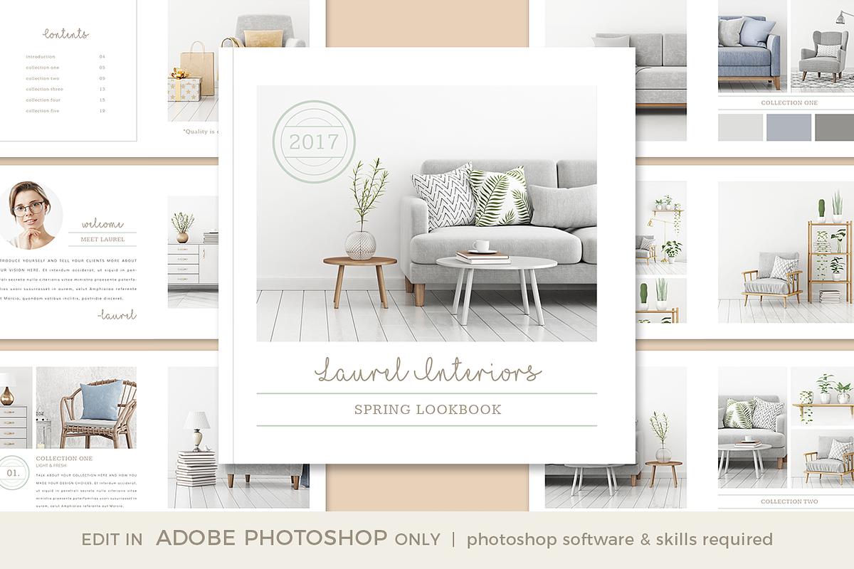 Interior Design Lookbook Template, a Magazine Template by Digiluxe ...