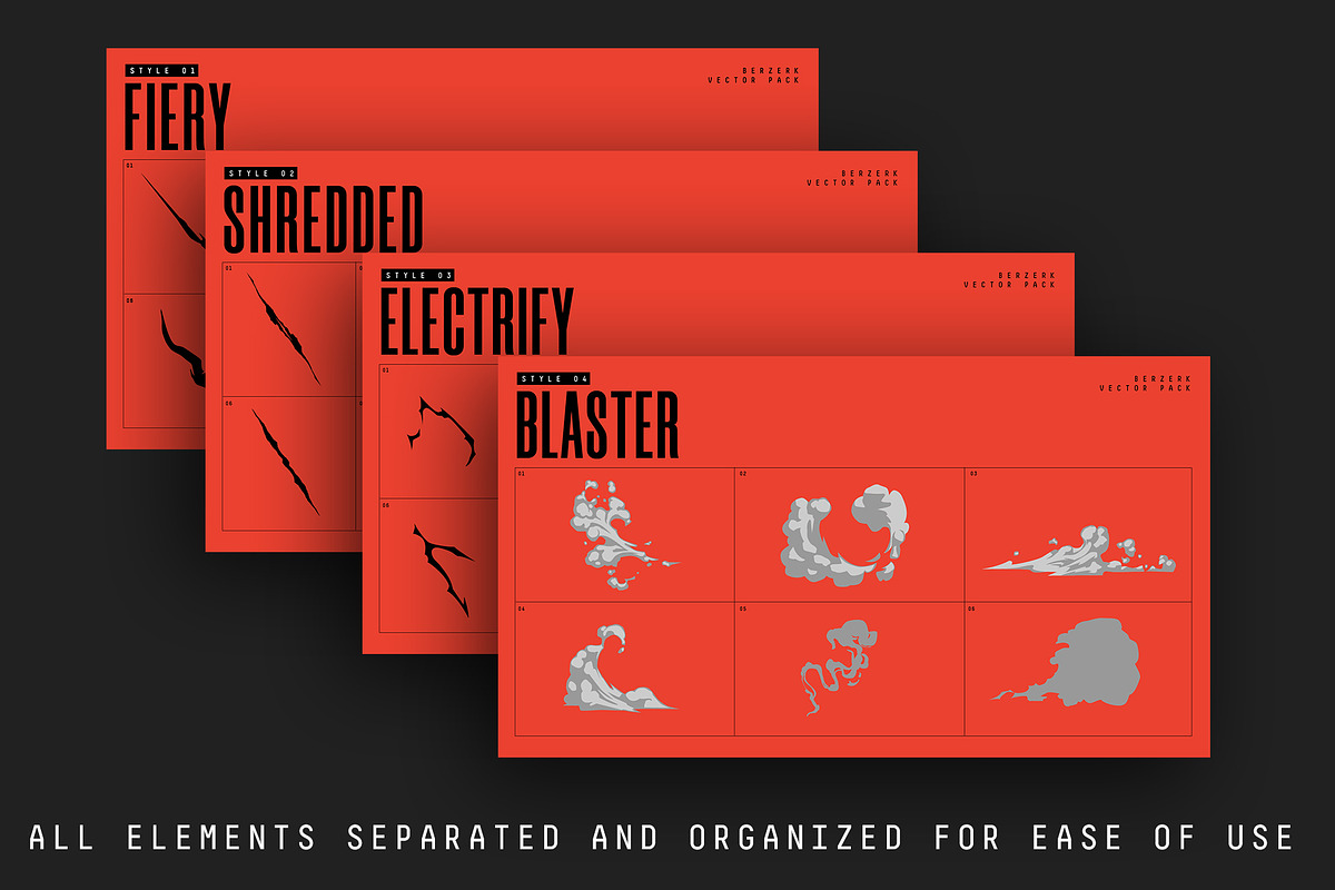 BERZERK - VECTOR PACK, an Object Graphic by GOAT Design Co.