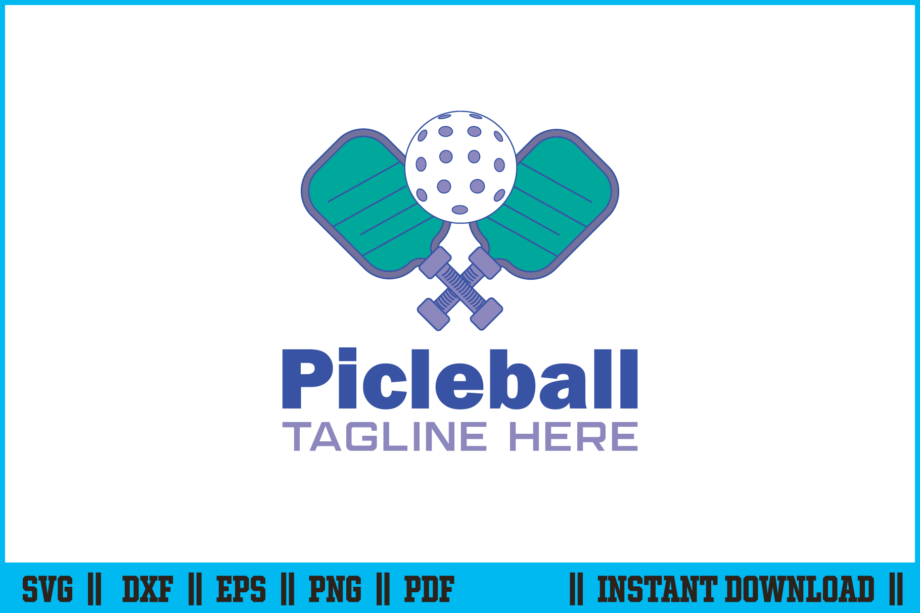 Pickleball Custom Text Logo Design