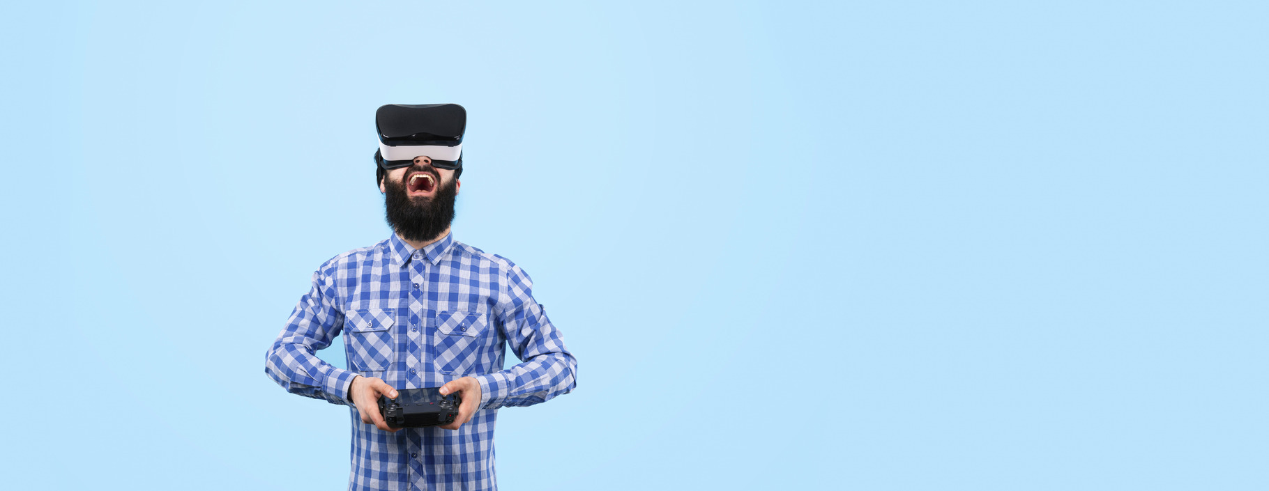 man in VR panoramic mockup, a Technology Photo by Ales Munt