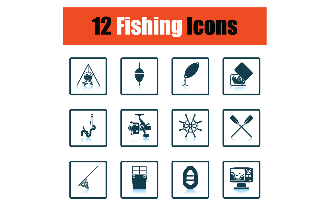 Fishing icon set, an Icon by Pavel Vectors
