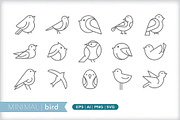 Abstract bird icon set | Creative Market