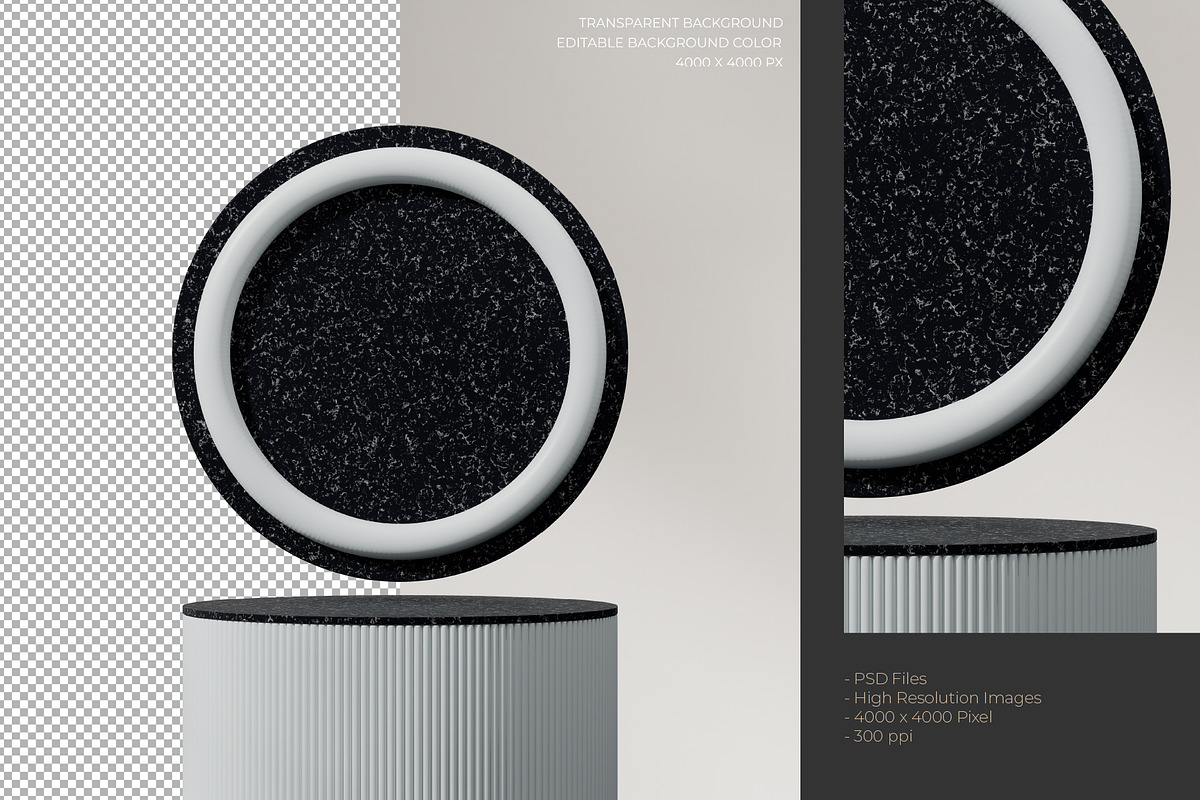 5 Podium with Transparent Background, a Background Graphic by faustudio